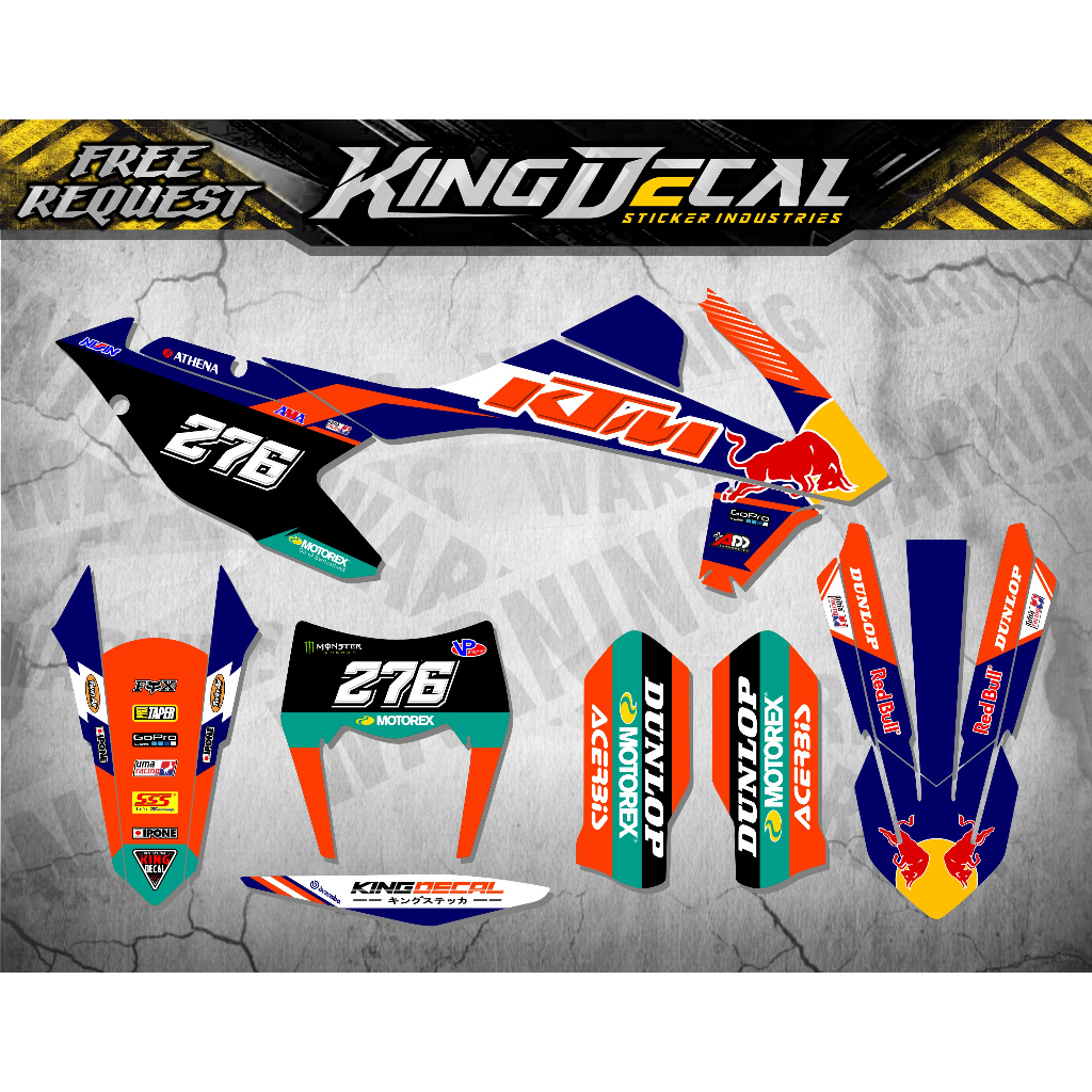 DECAL KTM 250 2015-2017/KTM SIXDAY/KTM 85 COSTUME DESIGN | Shopee Malaysia