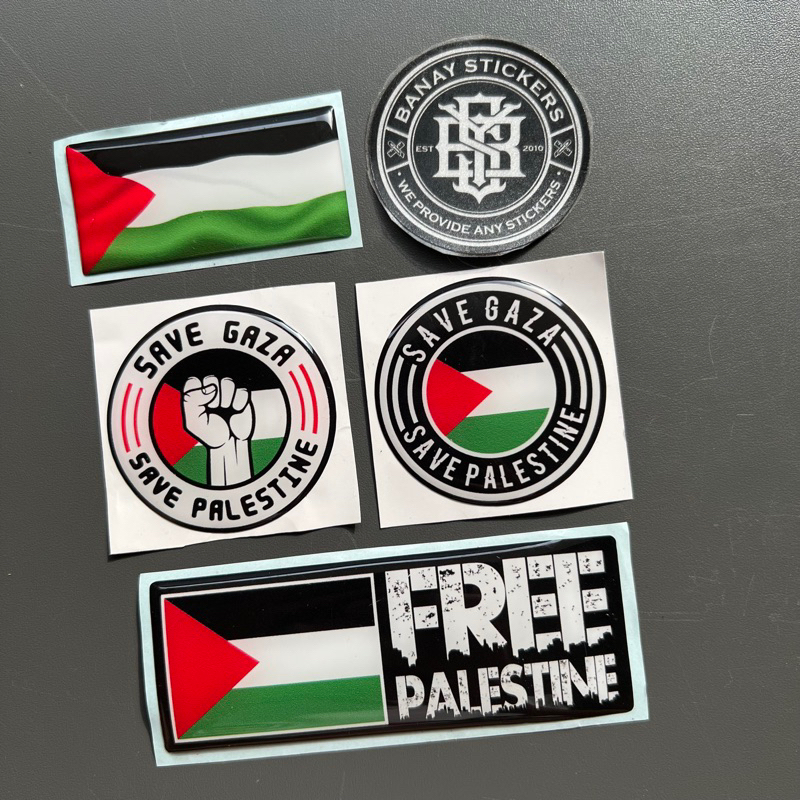 PALESTINE FLAG Emblem Sticker FREE PALESTINE Emblem Sticker Embossed ...