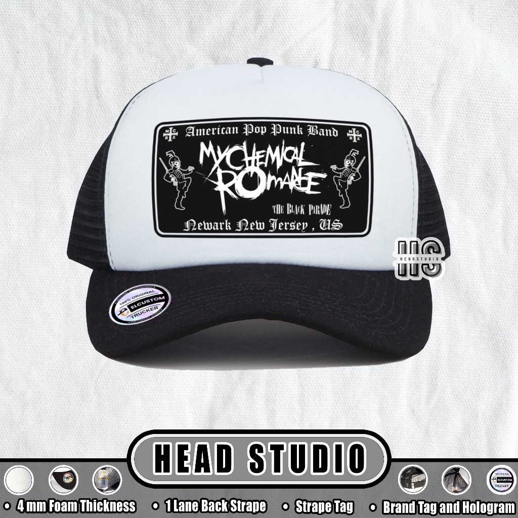 Headstudio - MCR Band Mesh Hat - Fanart Kotak Chrome Snapback Men Women ...