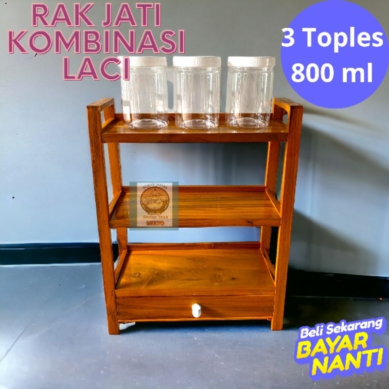 KAYU Original Javanese Teak Wood, Large Size Stacking Rack, Drawer ...