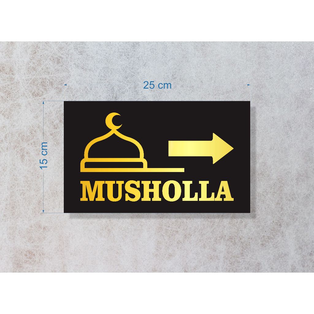 Acrylic Musholla Direction Type 3 | Prayer Room Nameplate Sign | Shopee ...