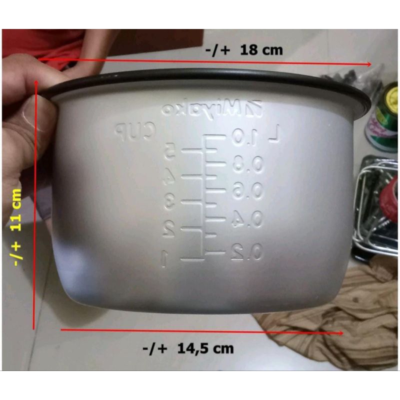 ORIGINAL MIYAKO TYPE MCM_610 TEFLON INNER POT 1 LITER | Shopee Malaysia