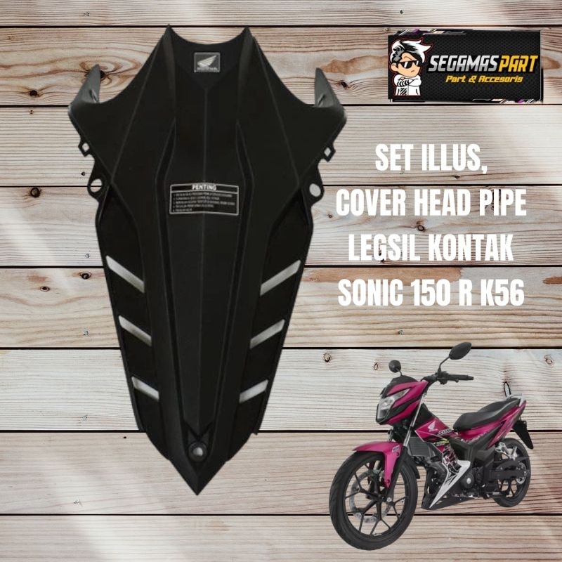 Original Sonic 150 R led Contact Legsil Head Pipe Cover Illust Set ...
