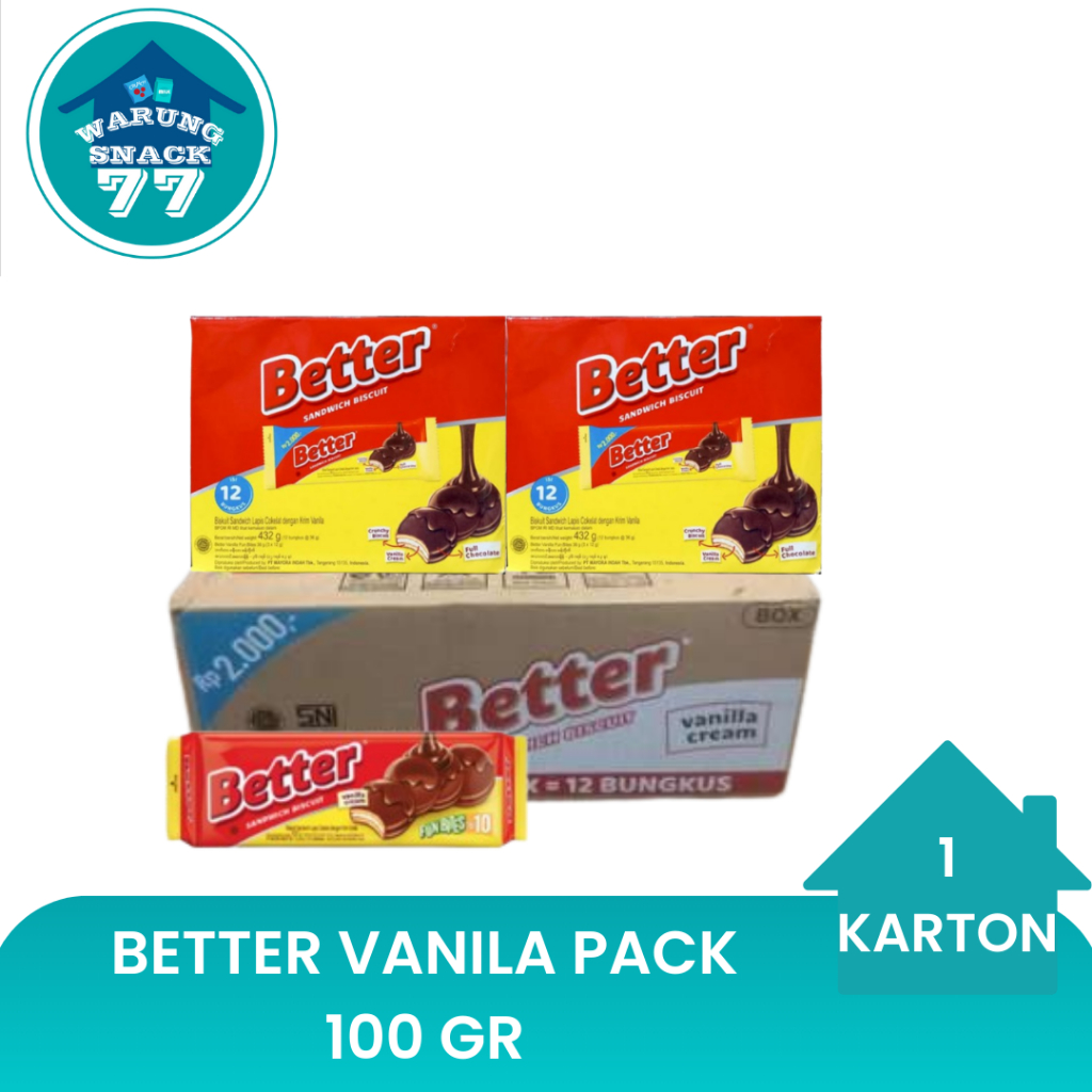 BETTER VANILLA PACK 100 GR CARTON | Shopee Malaysia