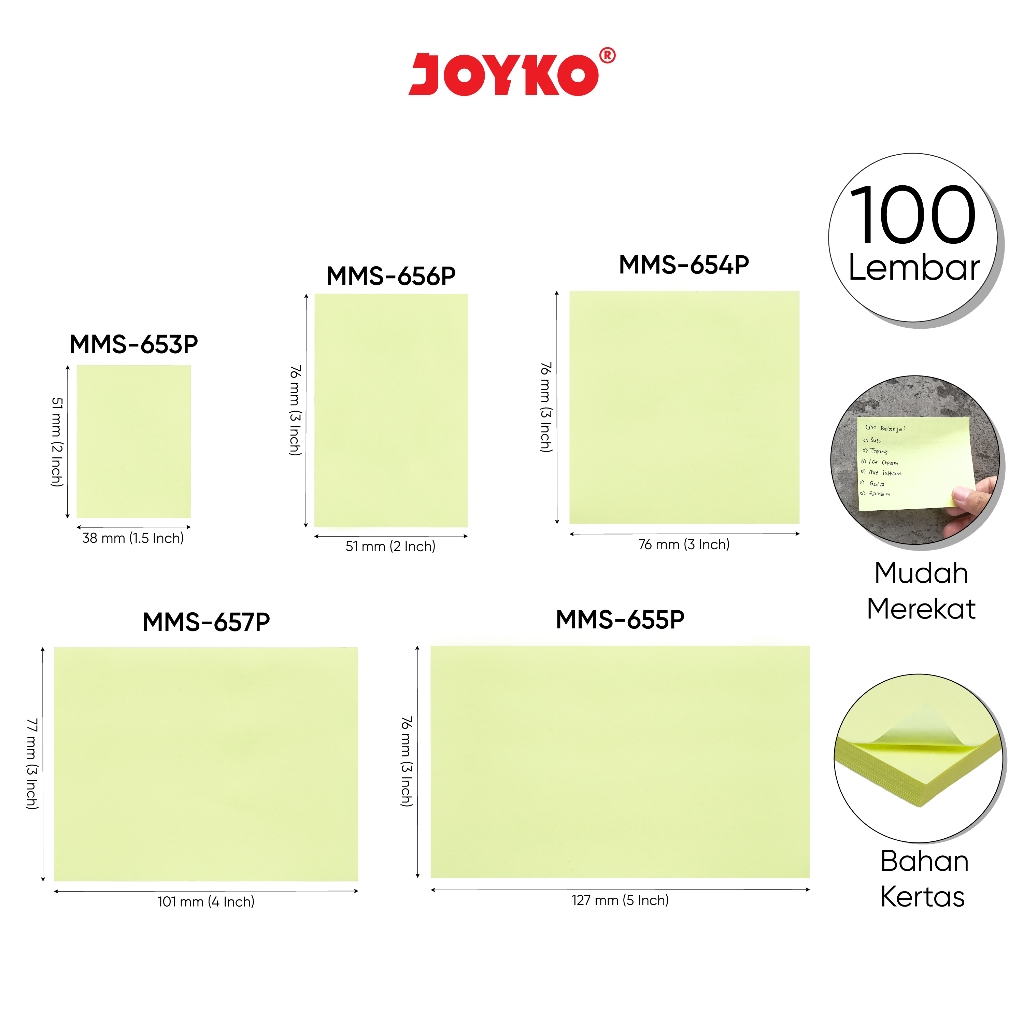 Memo Stick Sticky Note Joyko Soft Color Memo Paper | Shopee Malaysia