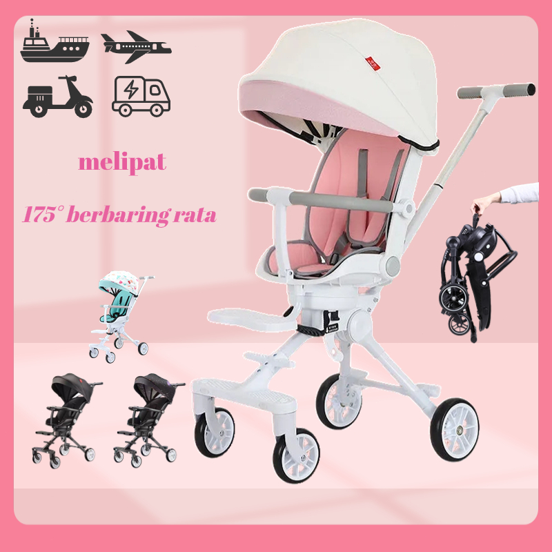 TIIBABY Baby Magic Stroller 180 Rotating Kids Stroller Two Way Magic ...