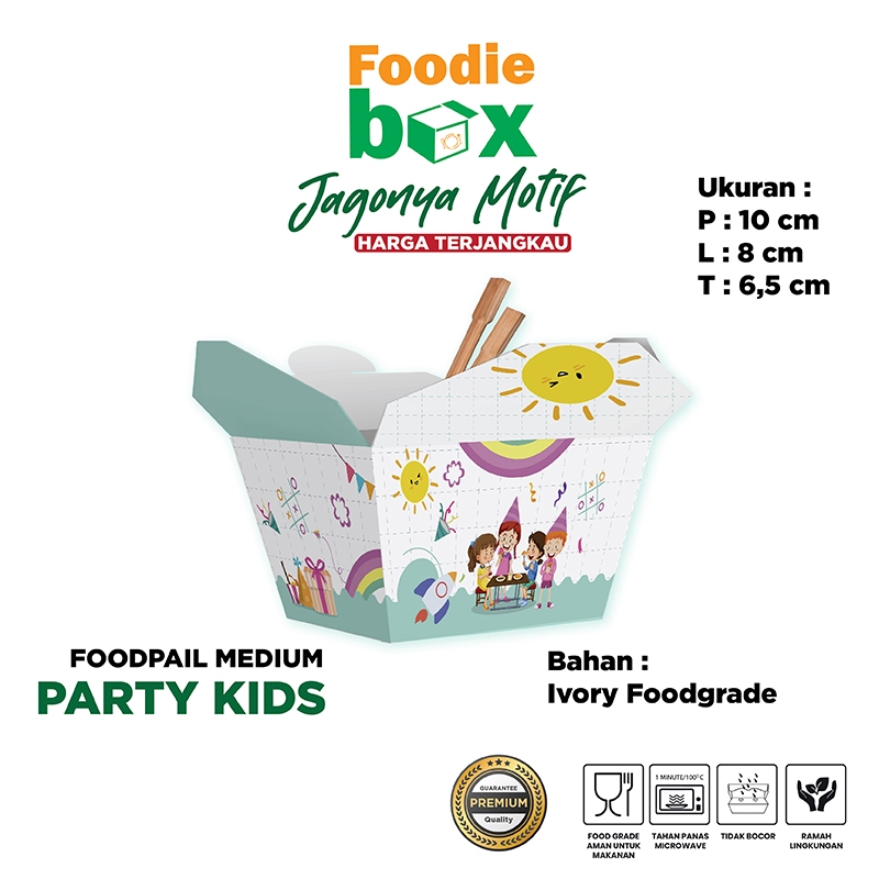 Food Pail Medium contains 50 pcs Paper Rice Box Ivory Food Grade ...