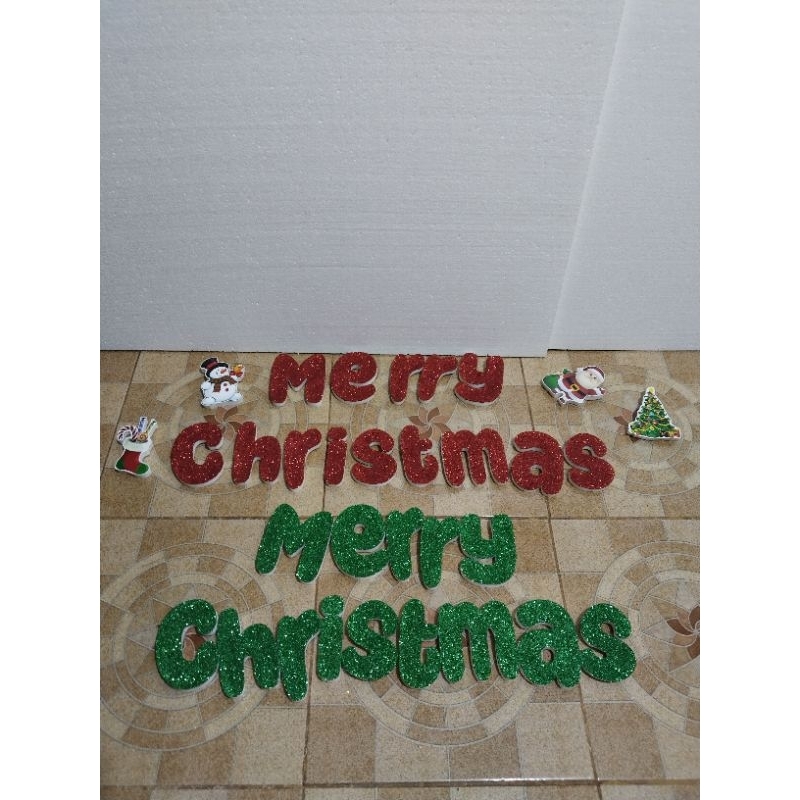Merry Christmas Cork styrofoam Letter Banner Set | Shopee Malaysia
