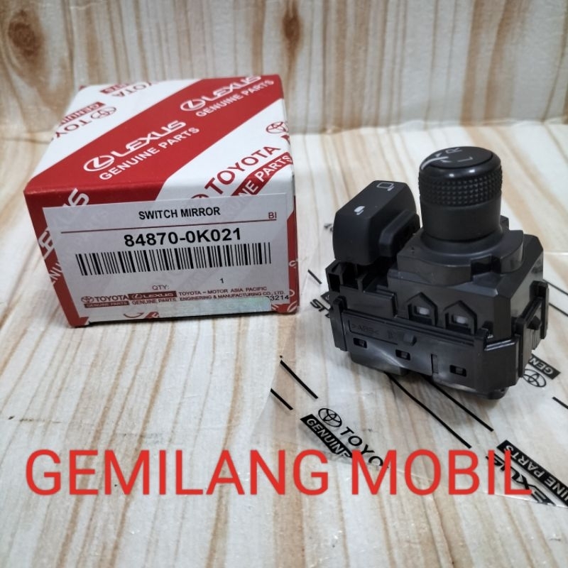 Toyota FORTUNER VRZ INNOVA ZENIX 84870-0K021 ORIGINAL MIRROR SWITCH ...