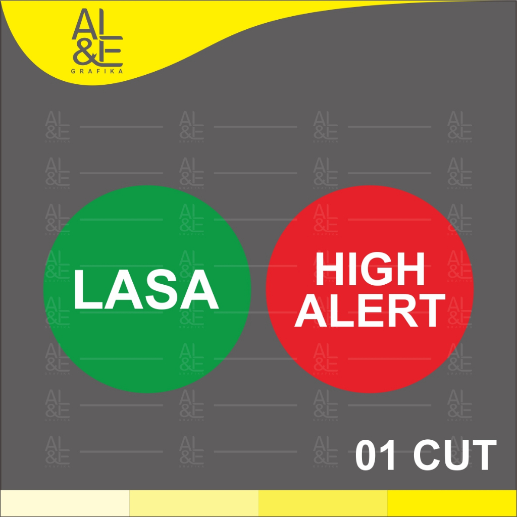 MESIN 01cut - LASA AND HIGH ALERT STICKERS, MACHINE CUTTING PAPER ...