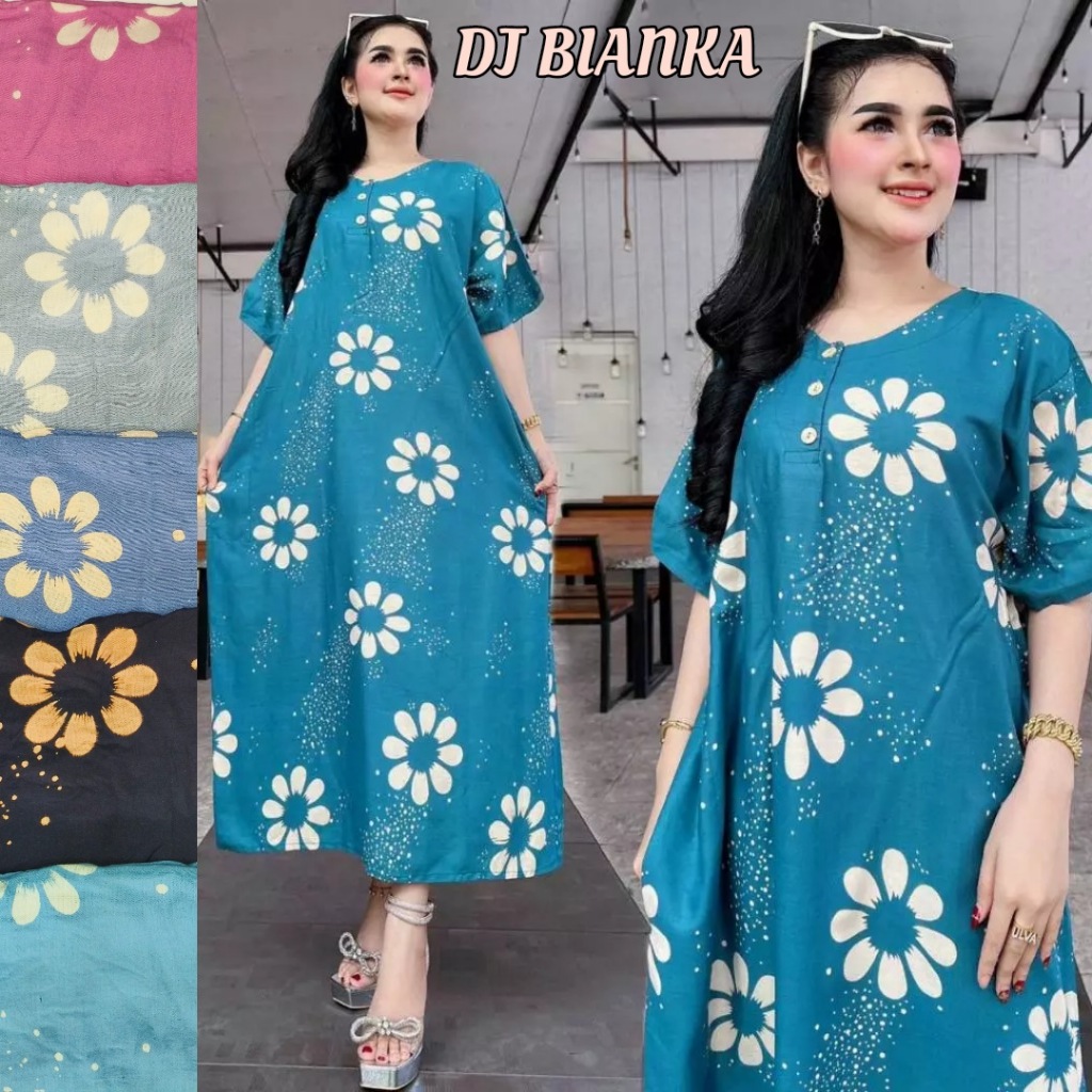 Daster JUMBO BUSUI CABUTAN BIANKA LD 120 BUTTONS FRONT SHORT SLEEVES ...