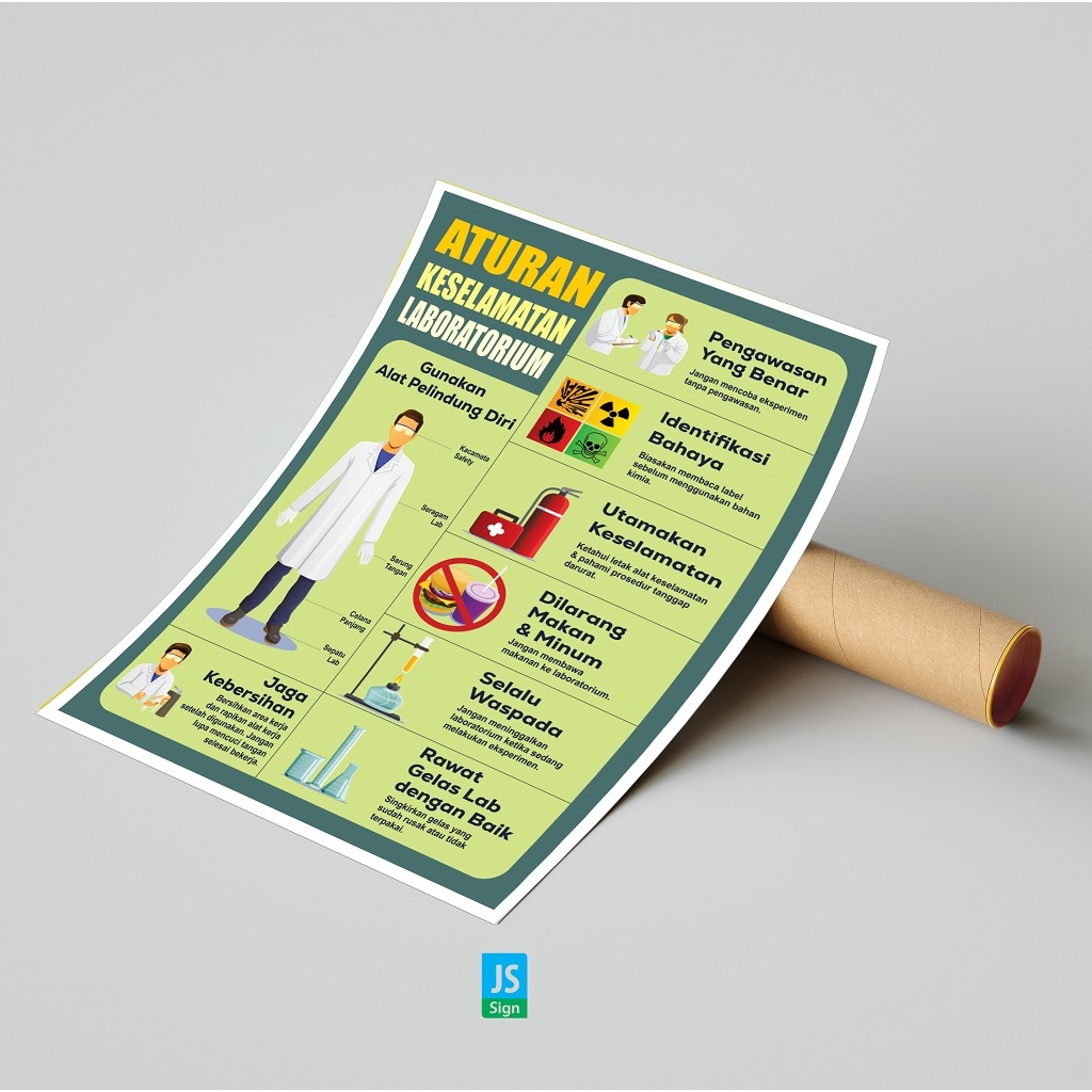 K3 Safety Poster - LABORATORY Safety SUBTRACT | Shopee Malaysia