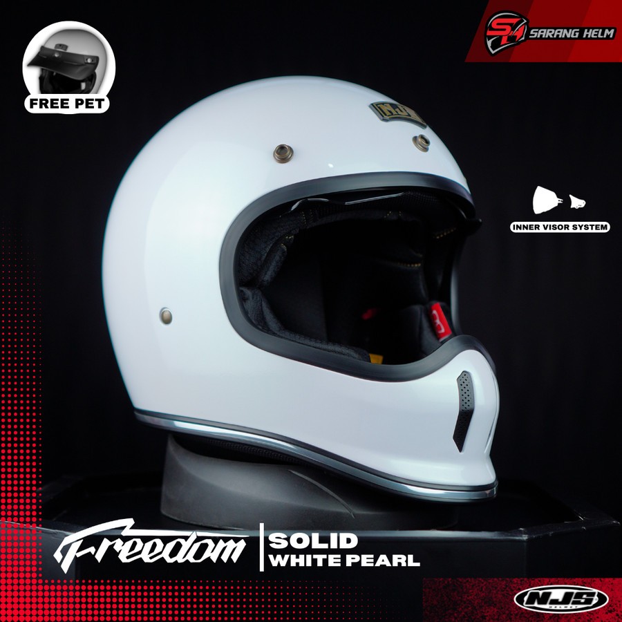 Njs FREEDOM SOLID - Full Face CLASSIC CAKIL Helmet | Shopee Malaysia