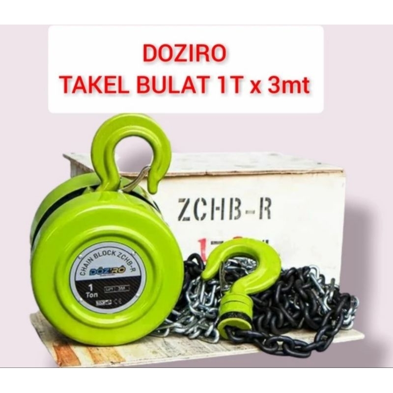 Tackle chain block 1 ton x 3 meters doziro | Shopee Malaysia