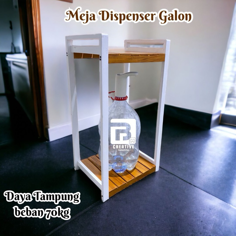 KAYU Combination COLOR 2 Tier Gallon Rack, Gallon Dispenser Table, Rice ...