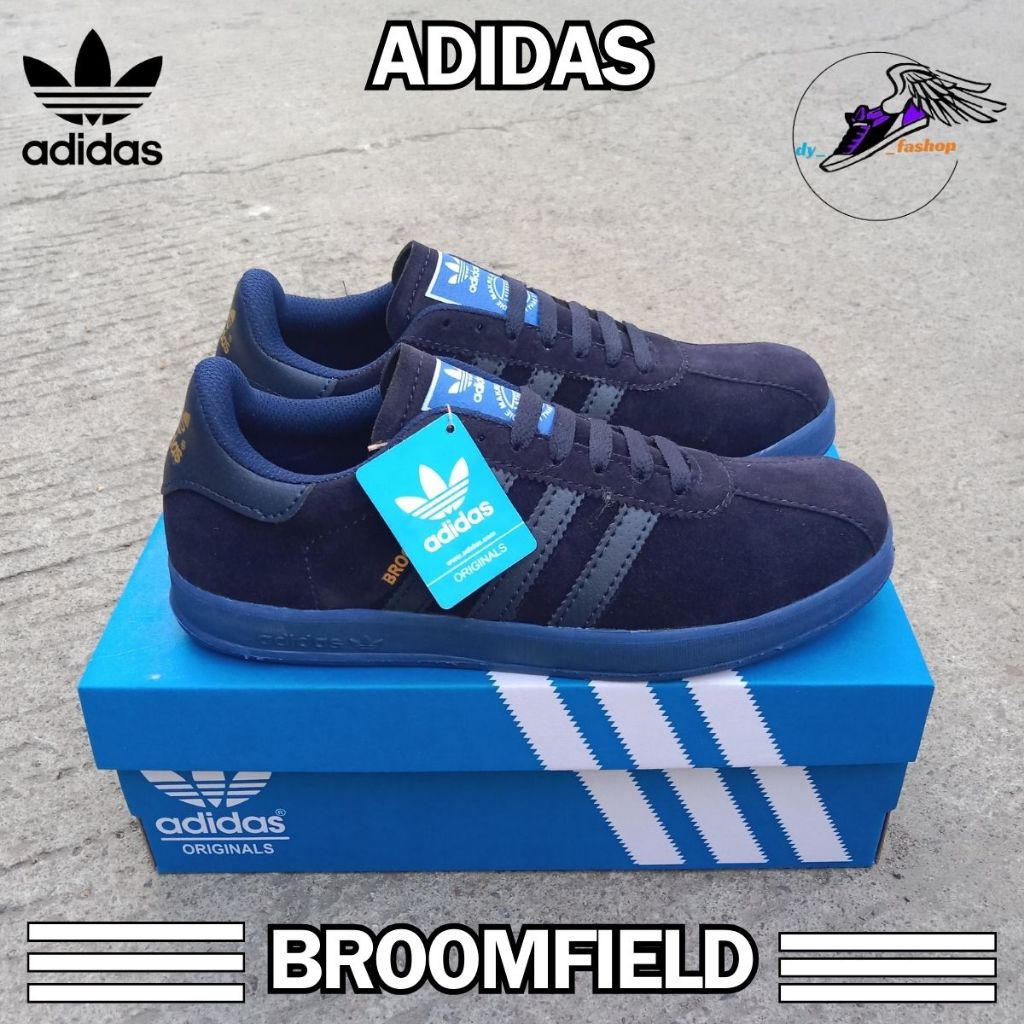 Adidas Broomfield Navy Gold Metallic Premium High Quality Men's ...