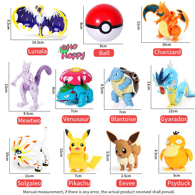 Pokemon Pokeball Figure Toys / Pokemon Ball / Deformation Pokemon ...