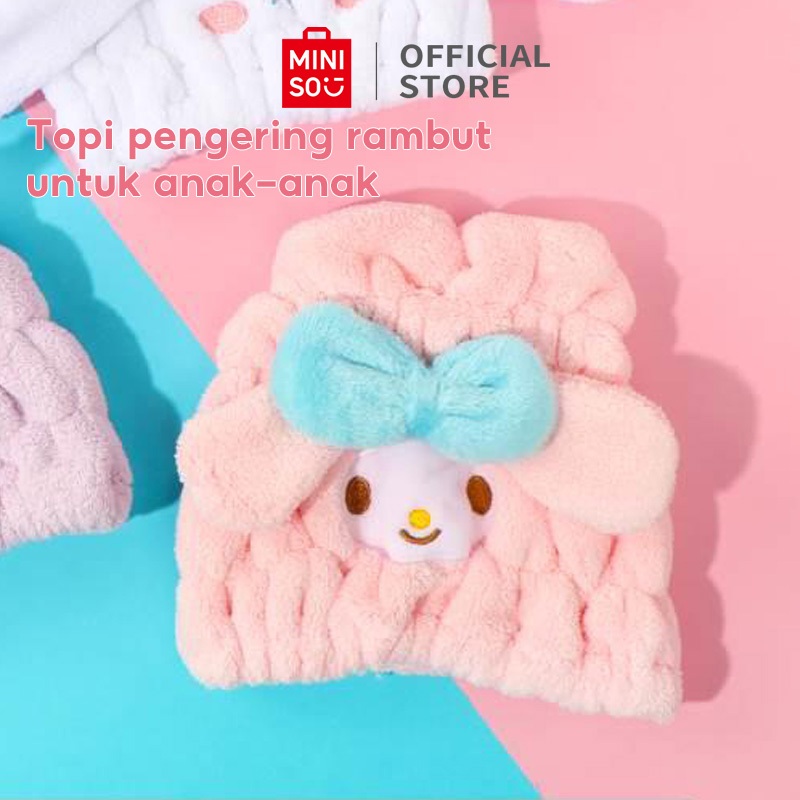 Miniso X SANRIO Kids Hair Drying Towel Quick Dry Hair Drying Cap for ...