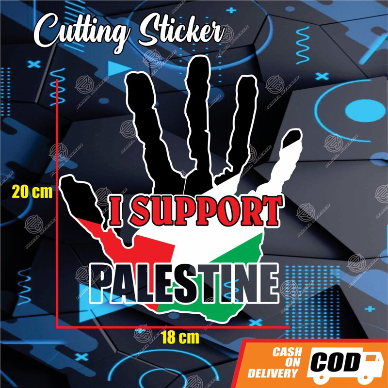 Palestine Sticker || I Support PALESTINE Car Motorcycle Cutting Sticker ...