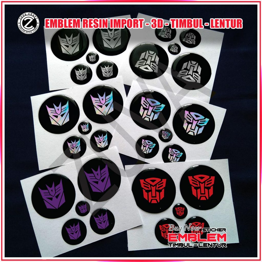 Motorcycle STICKER 1 SET TRANSFORMERS LOGO MOTORCYCLE STICKER AUTOBOT ...