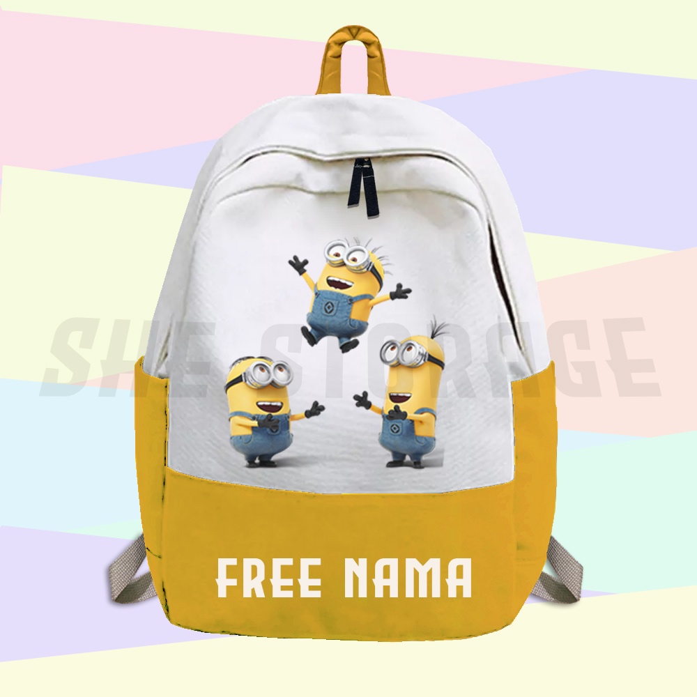 (FREE Print Name) Children's Backpack MINION Character Children's ...