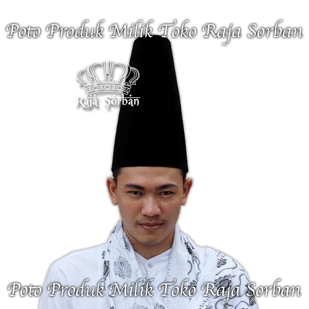 Songkok Height 50cm Plain Black - Songkok Plain Black 50 CM - Songkok ...