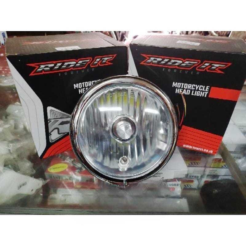 Reflector JUTE H4 LED Headlight Flat Glass 5.75 INCH CB GL Photochromic ...