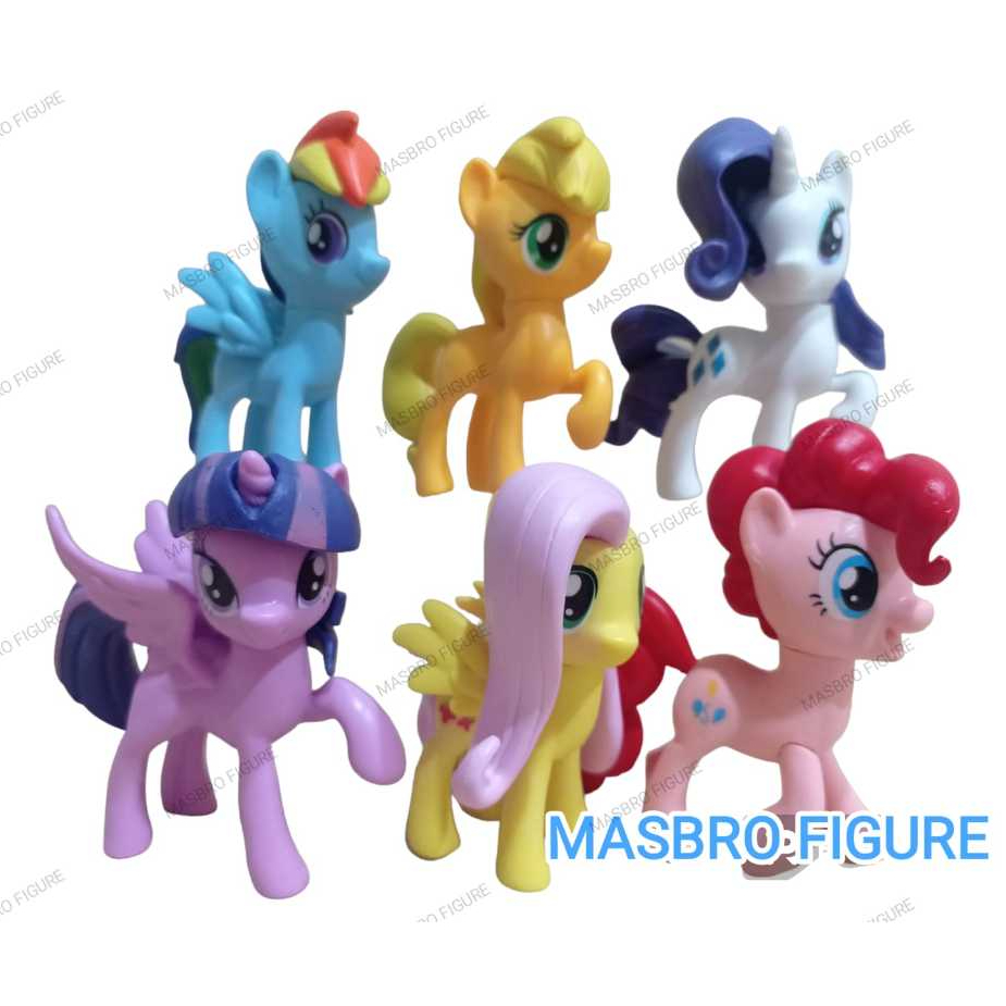 My Little pony Cake Topper Display Figure set contains 6 pcs | Shopee ...