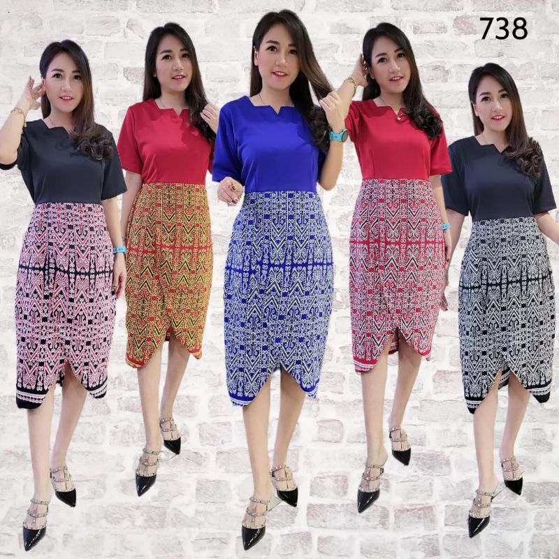 Dayak Kalbar Motif Batik Dress | Shopee Malaysia