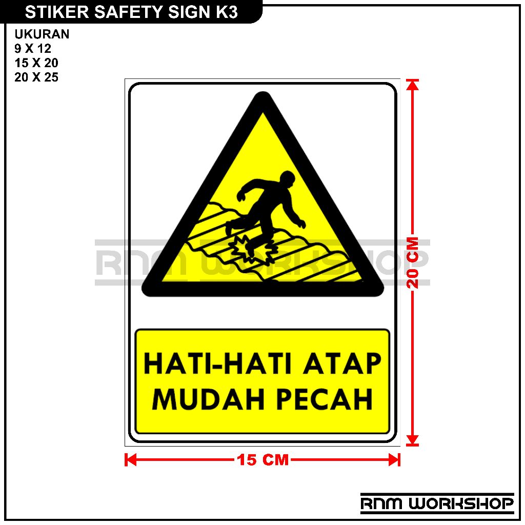 Safety SIGN STICKER RAMBU K3 HEART - EASY TO BROKEN ANY HEART | Shopee ...