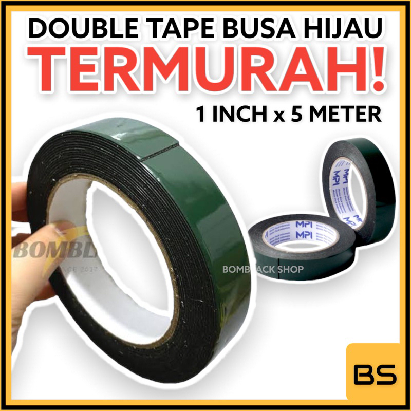 HIJAU Double Foam Tape Foam Tape Thick Green Foam Insulation Tape Class 3M | Shopee Malaysia