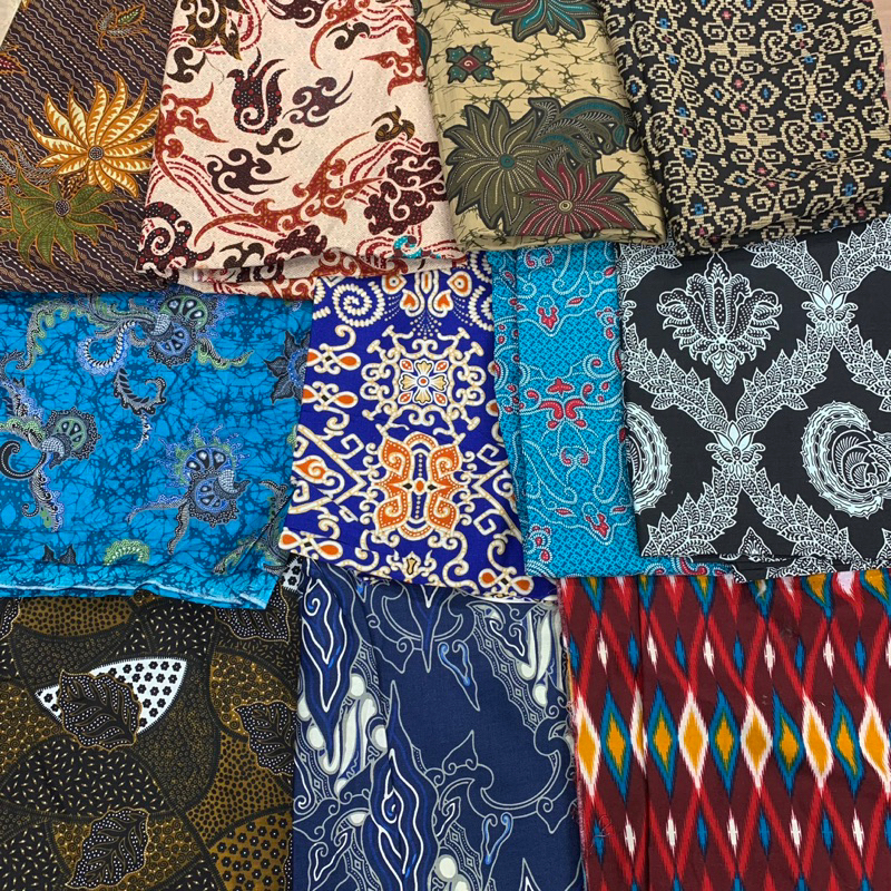 KATUN Cotton Batik Fabric by the kilo, random pattern (per 1/2kg = 4 ...