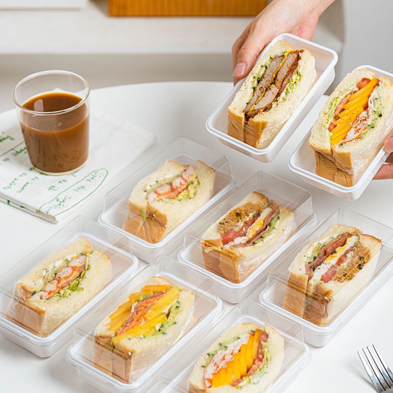 Mika Sandwich Tray, 10 Pieces Layered Bread Box/ Layered Sandwich Bread ...