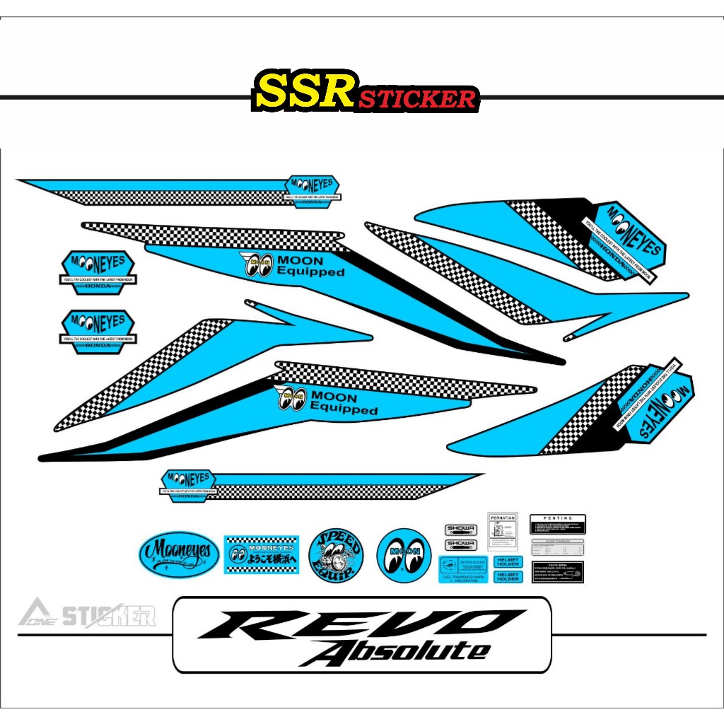 Revo ABSOLUT MOON EYES/MOON EYES/REVO/WAVE/WAVE 110/MOON EYES STICKER ...