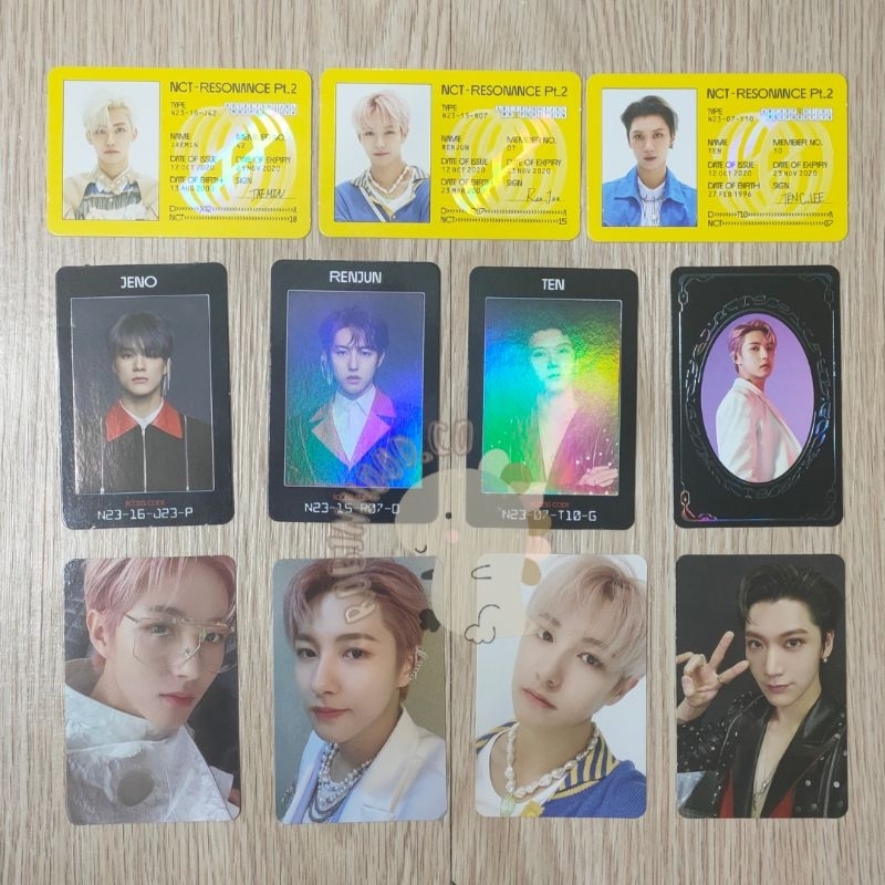 Official photocard nct 2020 ressonance pt.1 pt.2 future past id card ...