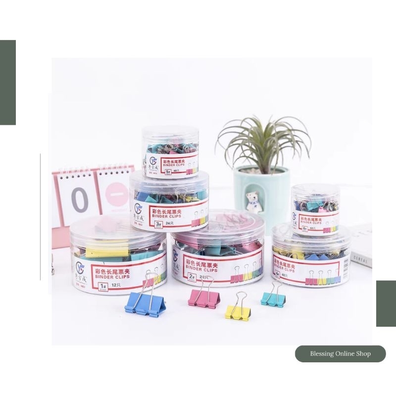 Binder Clips Colors 15MM, 19MM, 25MM, 51MM | Shopee Malaysia