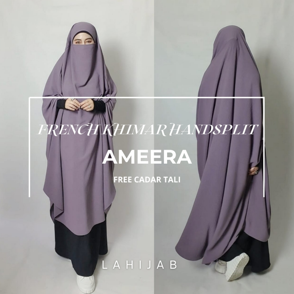 AMEERA French Khimar Instant Hijab Khimar Cringkle Hijab veil | Shopee ...