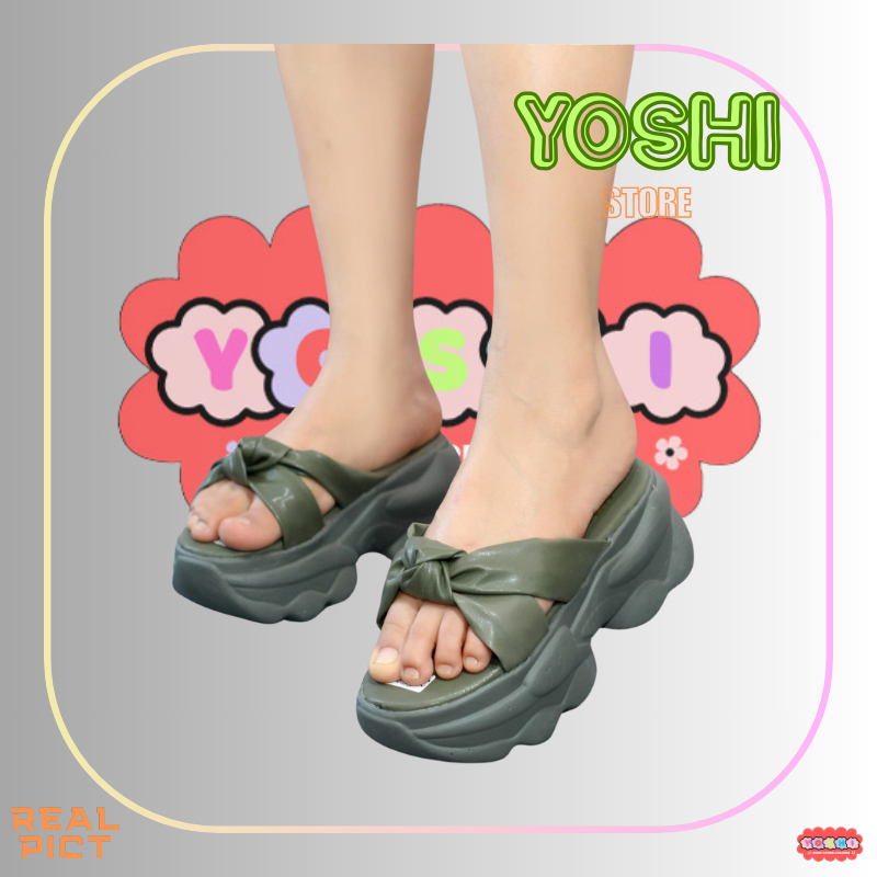 Yoshi WOMEN'S MIDDLE RIBBON WEDGE SANDALS CK551 | Shopee Malaysia
