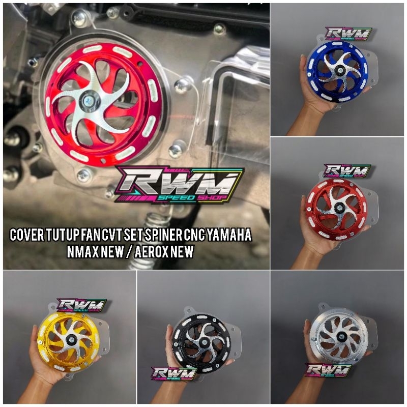 CVT Fan Lid Cover Set Rotating Spinner Yamaha Nmax New Aerox New CVT ...
