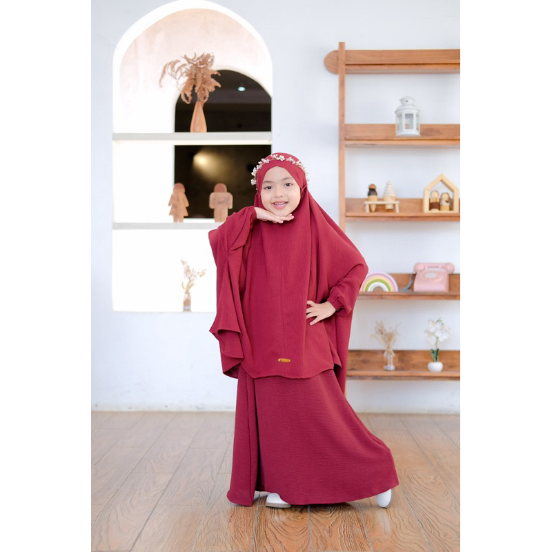 Gamis for girls aged 1 to 12 years FATIMAH SET By SALVINA KIDS | Shopee ...