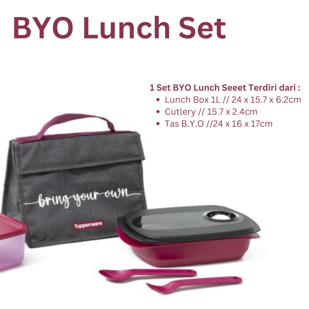 Byo Lunch Set/Tupperware Original Lunch Set | Shopee Malaysia