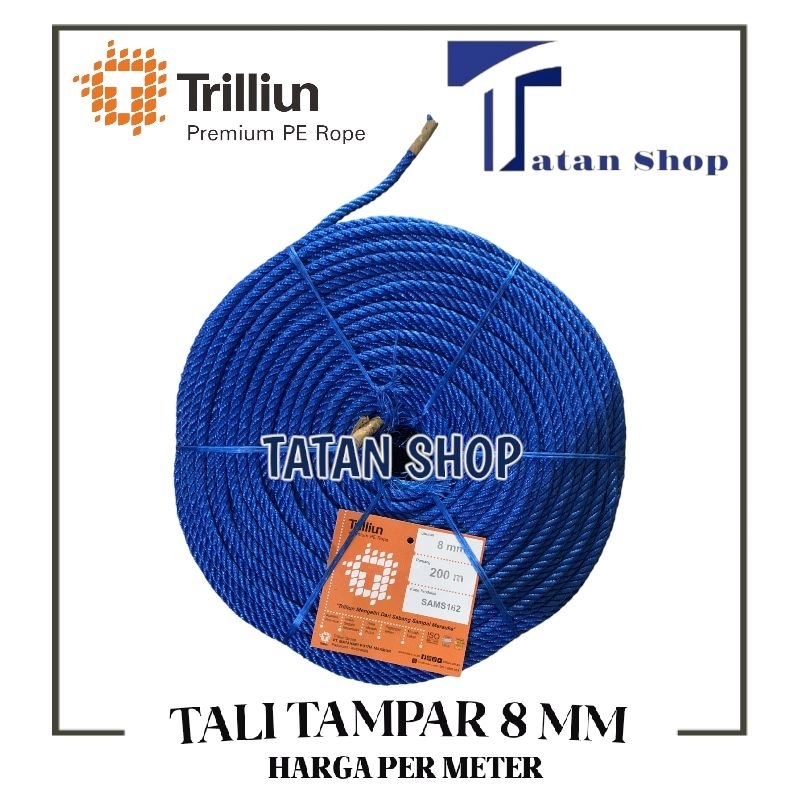 8MM TAMPAR ROPE / 8MM MINING ROPE - TRILLION (Price per meter) | Shopee ...
