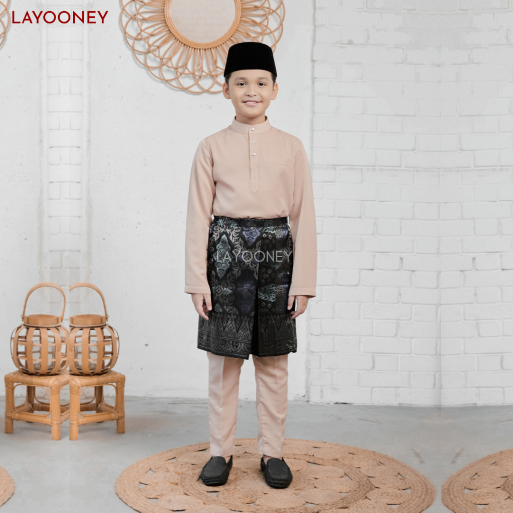 KATUN Boys' Malay Baju Kurung Suit Cotton Toyobo Coksu One Set Clothing ...