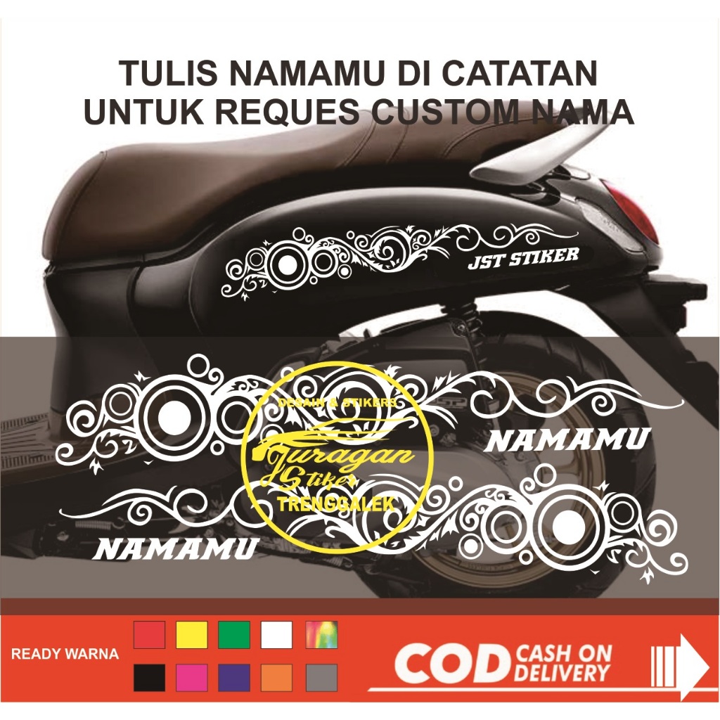 Striping Stickers For tribal batik Models Can Be custom Names | Shopee ...