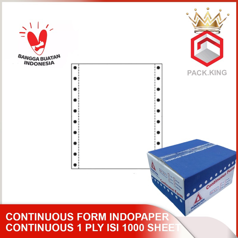 Continuous Form Paper 1 ply HVS size 9 1/2x11 Full indopaper brand ...