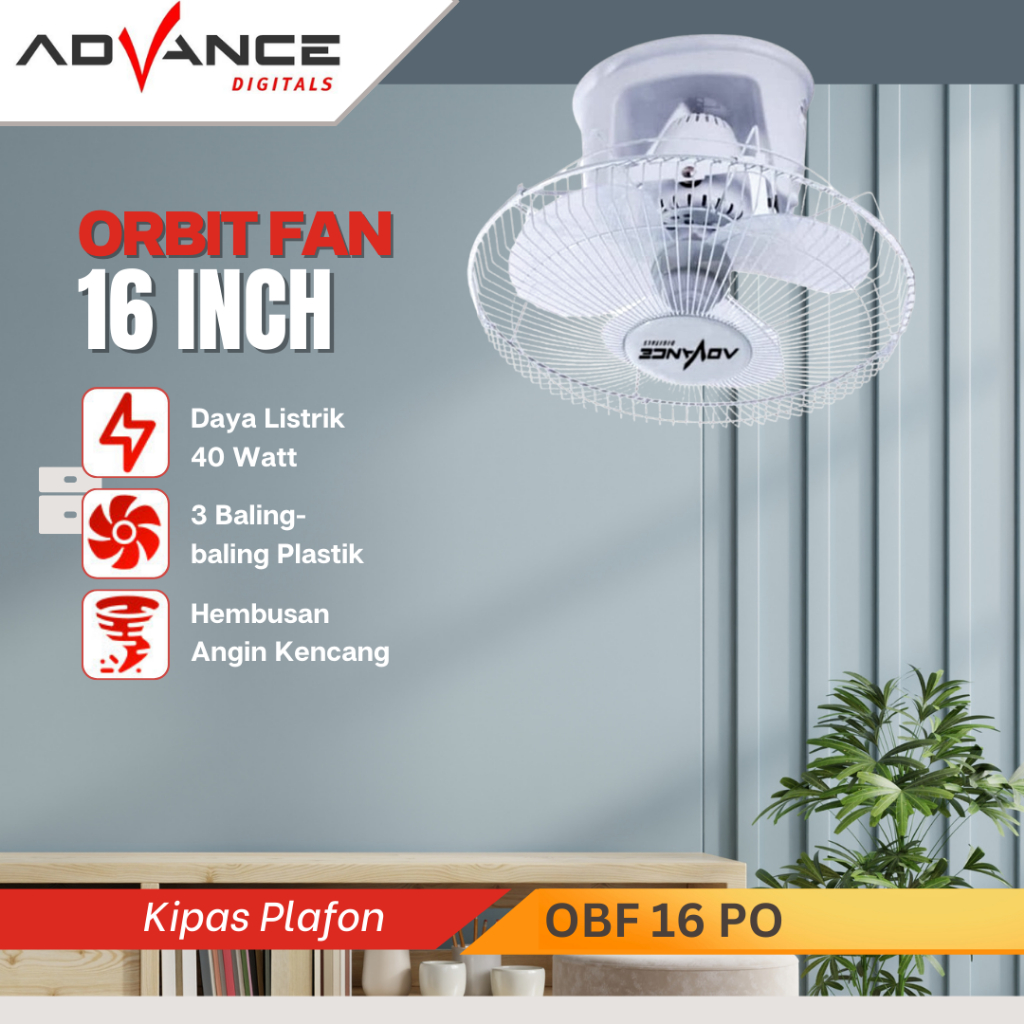 Advance Ceiling Fan 16" Inch Orbit Fan OBF 16 / Hanging Fan | Shopee ...