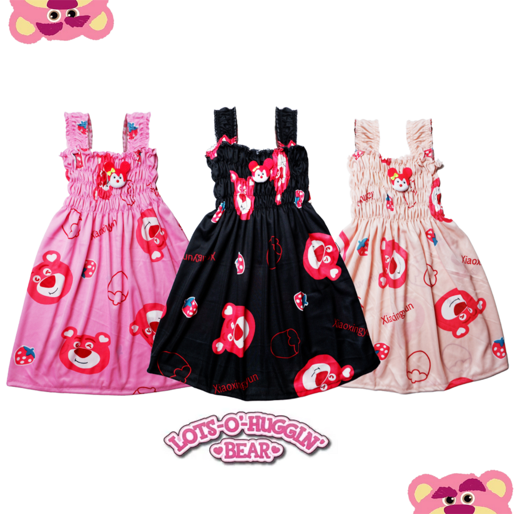 Girls Dress Printed Lotso Bear Strawberry Singlet Model 1-8 Years/Girls ...