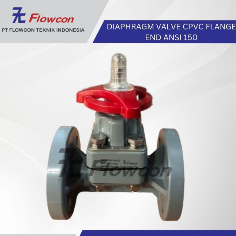 Diaphragm VALVE CPVC FLANGE END ANSI 150 SIZE 1" FLOWCON | Shopee Malaysia