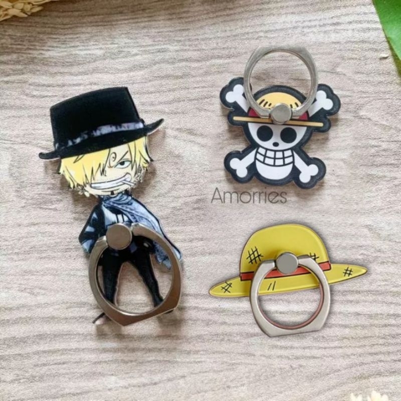 Iring One Piece Sanji Logo Anime Straw Hat Pirates Mobile Ring / Casing ...