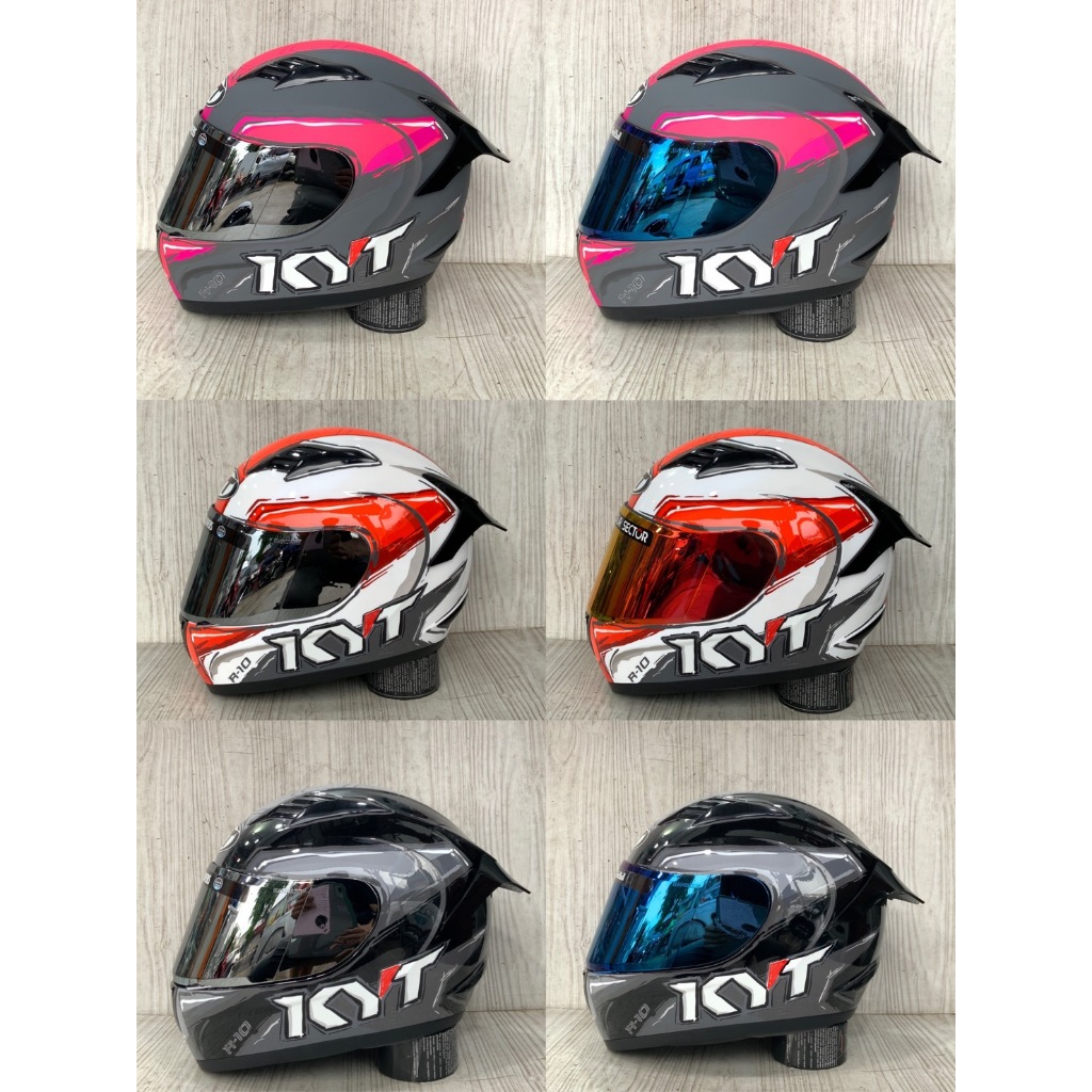 FULLFACE KYT R10 6 HELMET BLACK/GREY || R10 6 WHITE/RED | KYT R10 FULL ...
